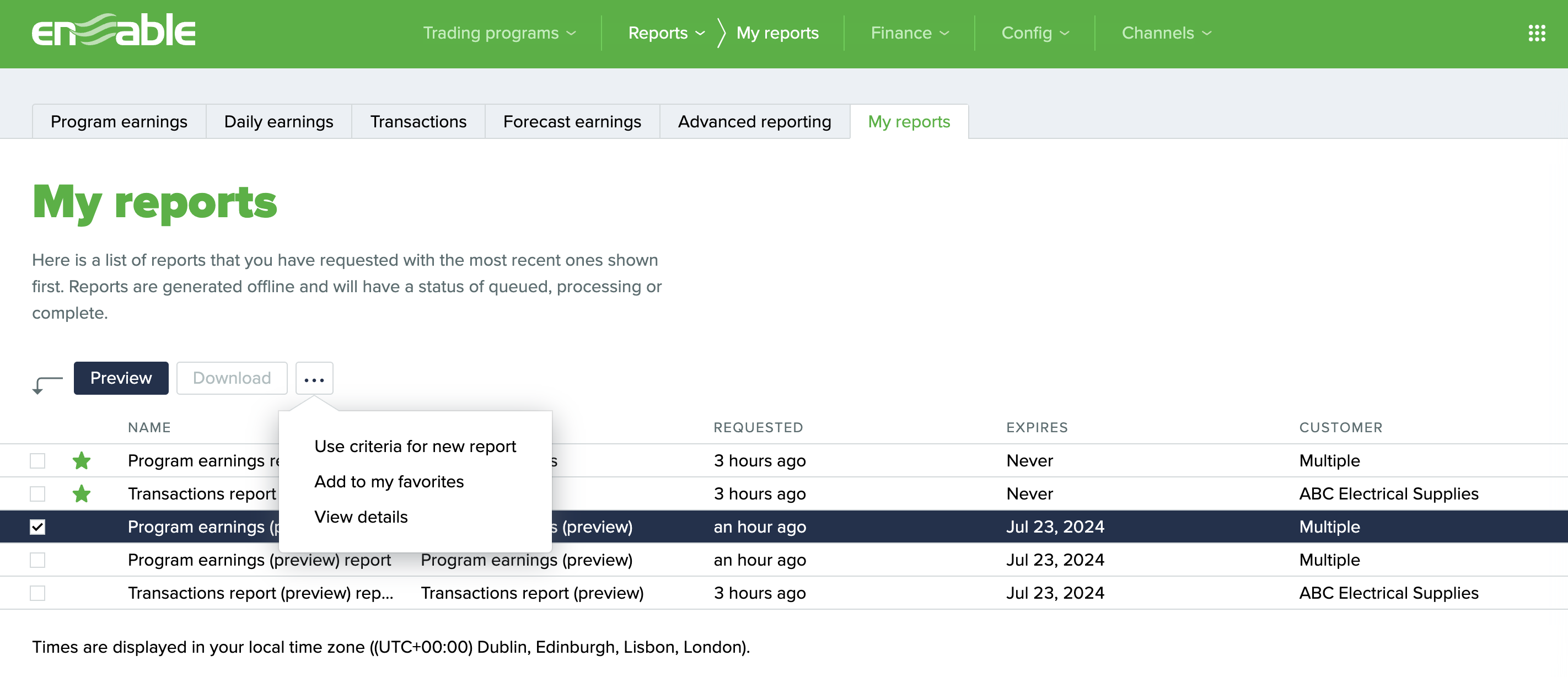 Utilizing my reports – Help Center